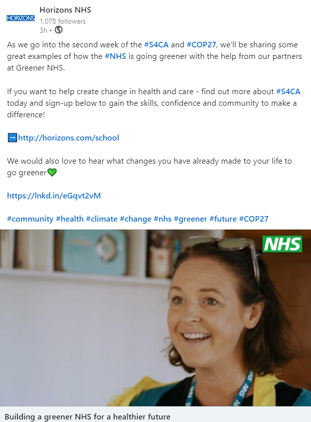 Socials of the Week 14 November, 2022 – NHS Horizons